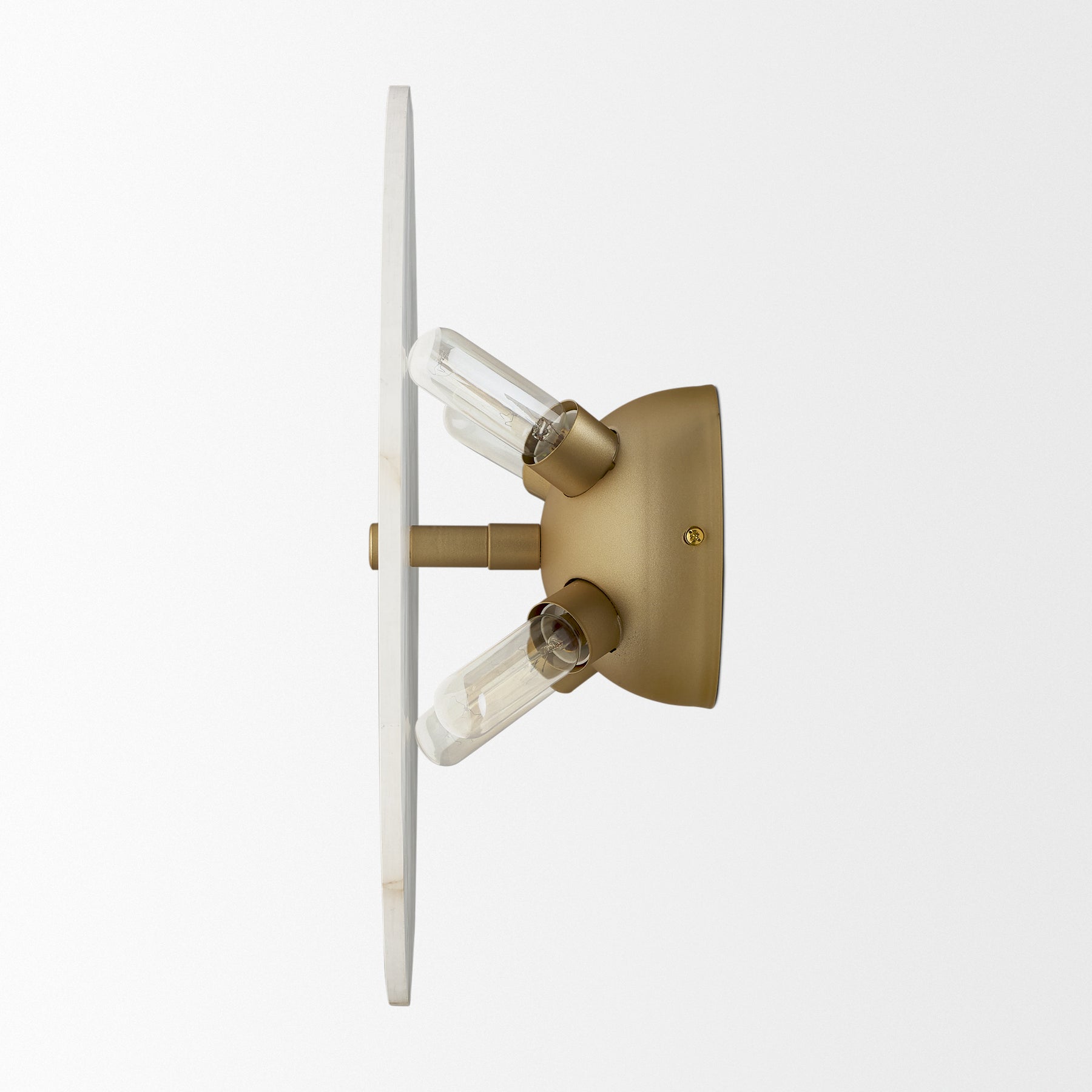 Dolly Brushed Gold Metal with Alabaster Shade 4-Light Wall Sconce