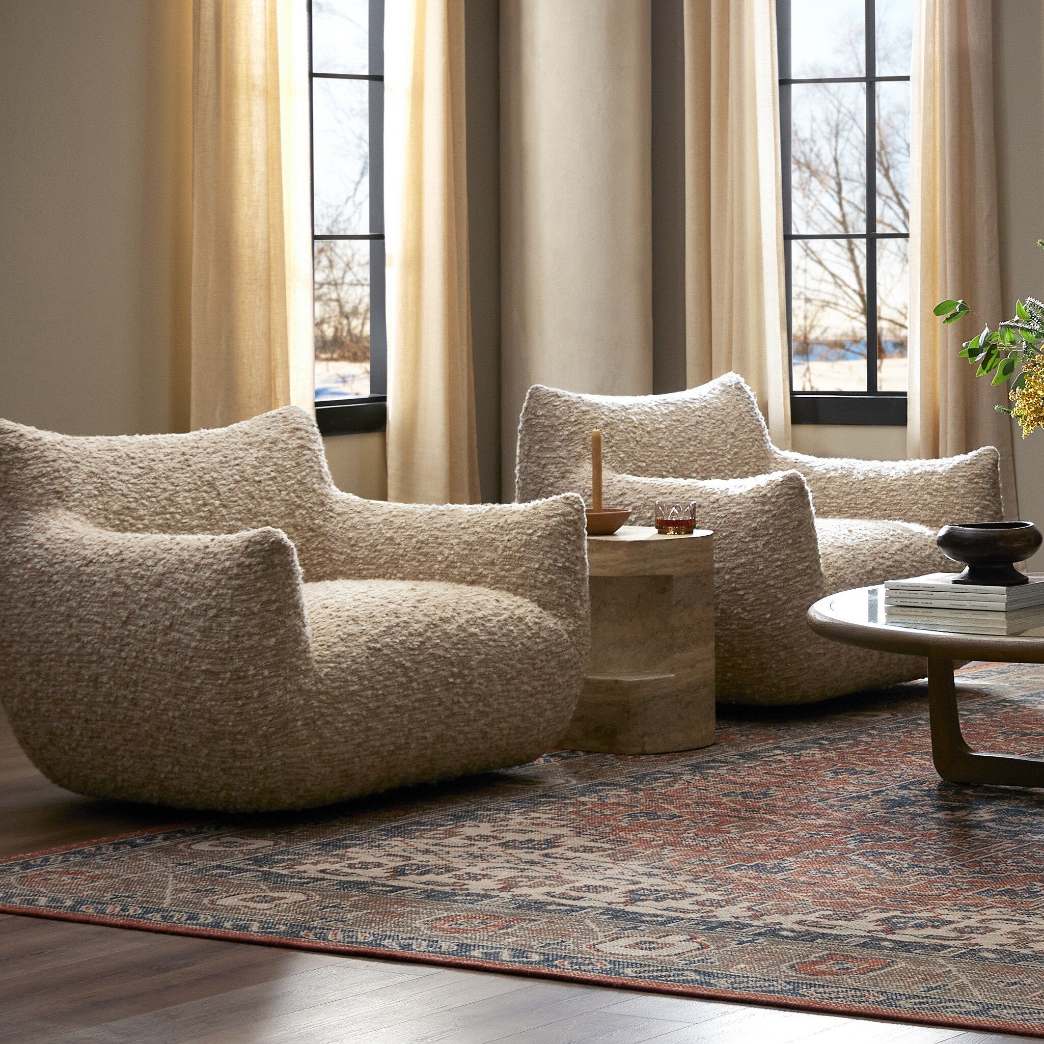 Four Hands Margot Swivel Chair Altair Sienna