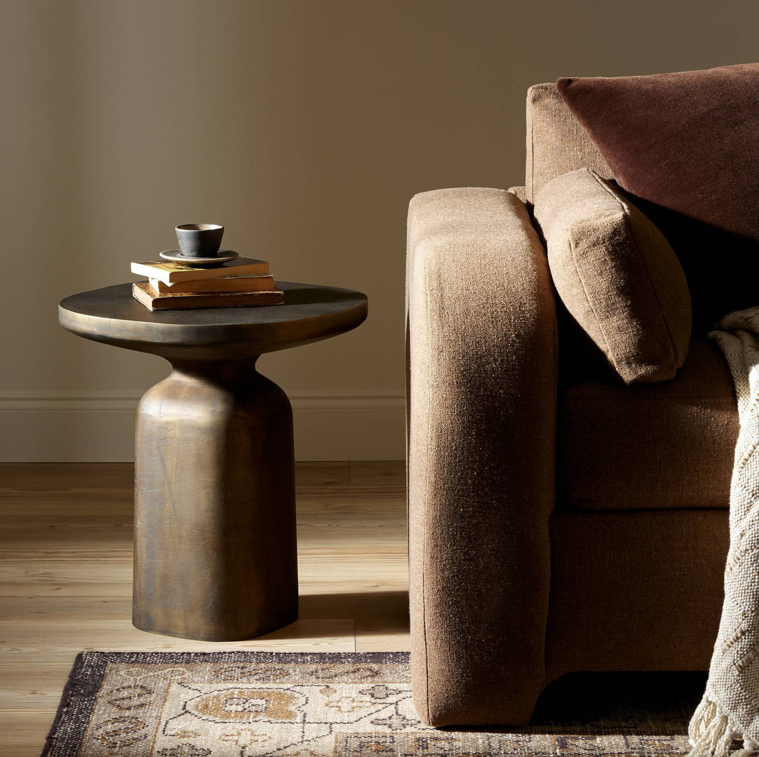Odessa End Table - Distressed Bronze