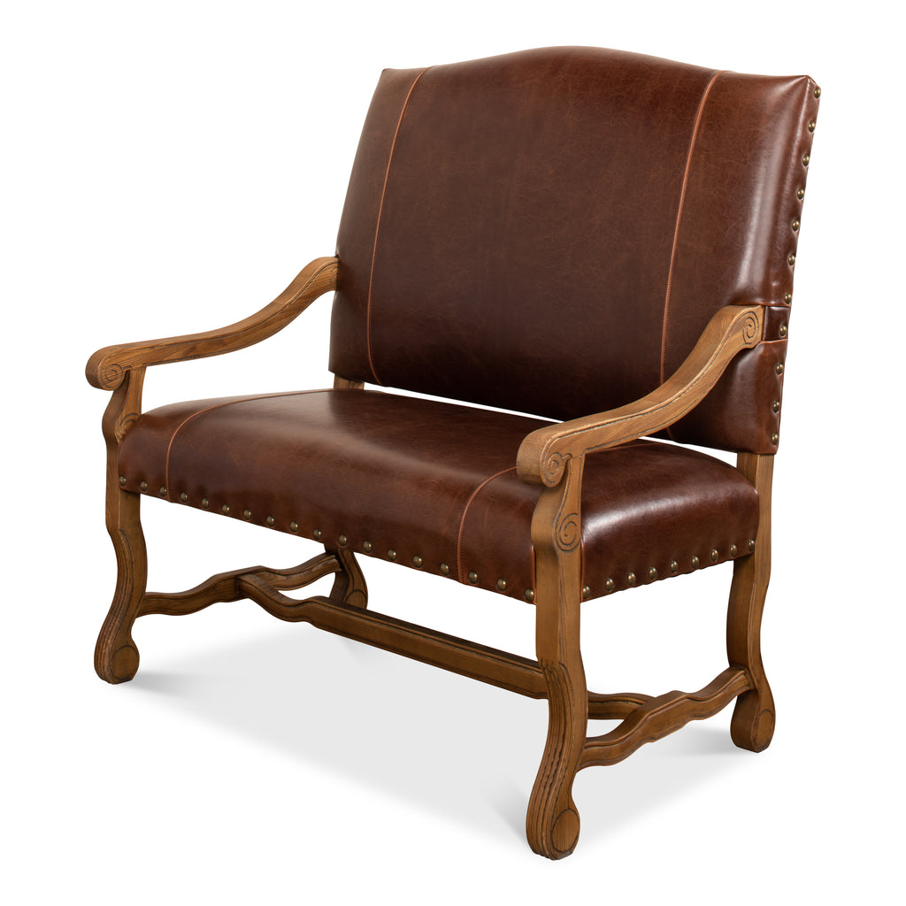 Italian Leather Settee