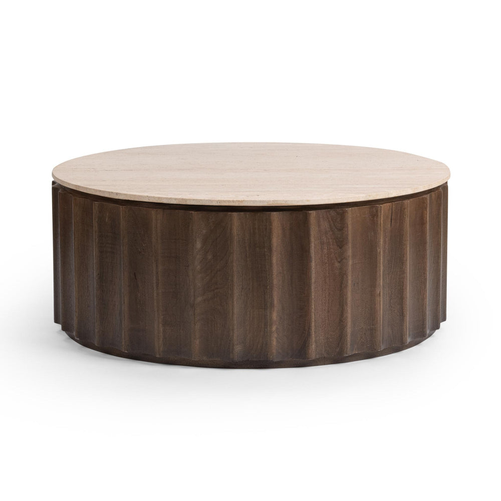 Baylee 44" Round Coffee Table - Roast Tan