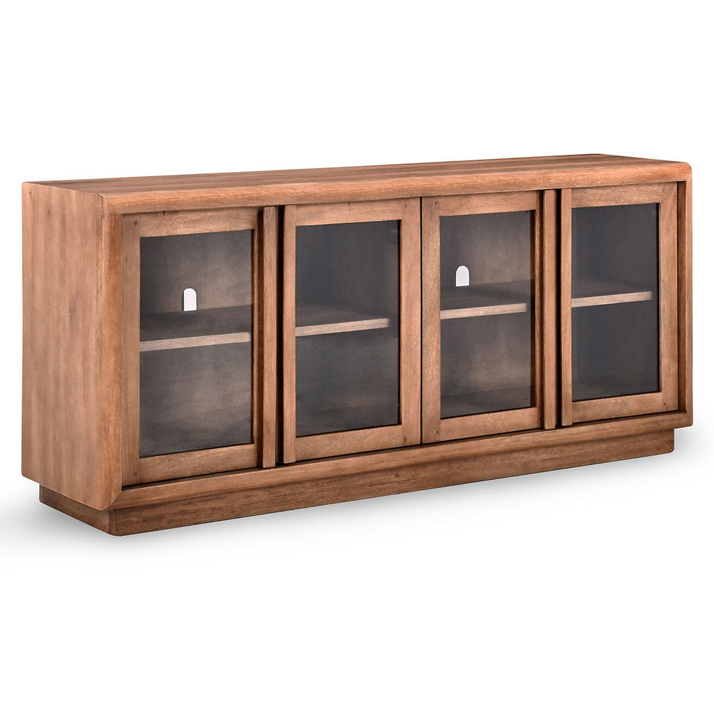 Selena Mango Wood 4Dr Buffet Pottery Brown