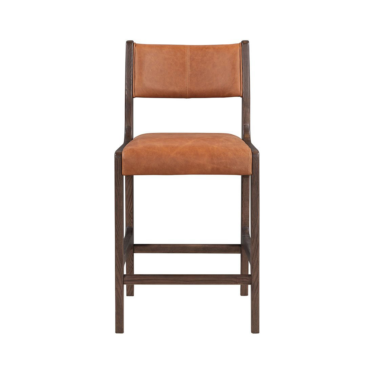 Wayne Leather Counter Stool - Autumn Brown