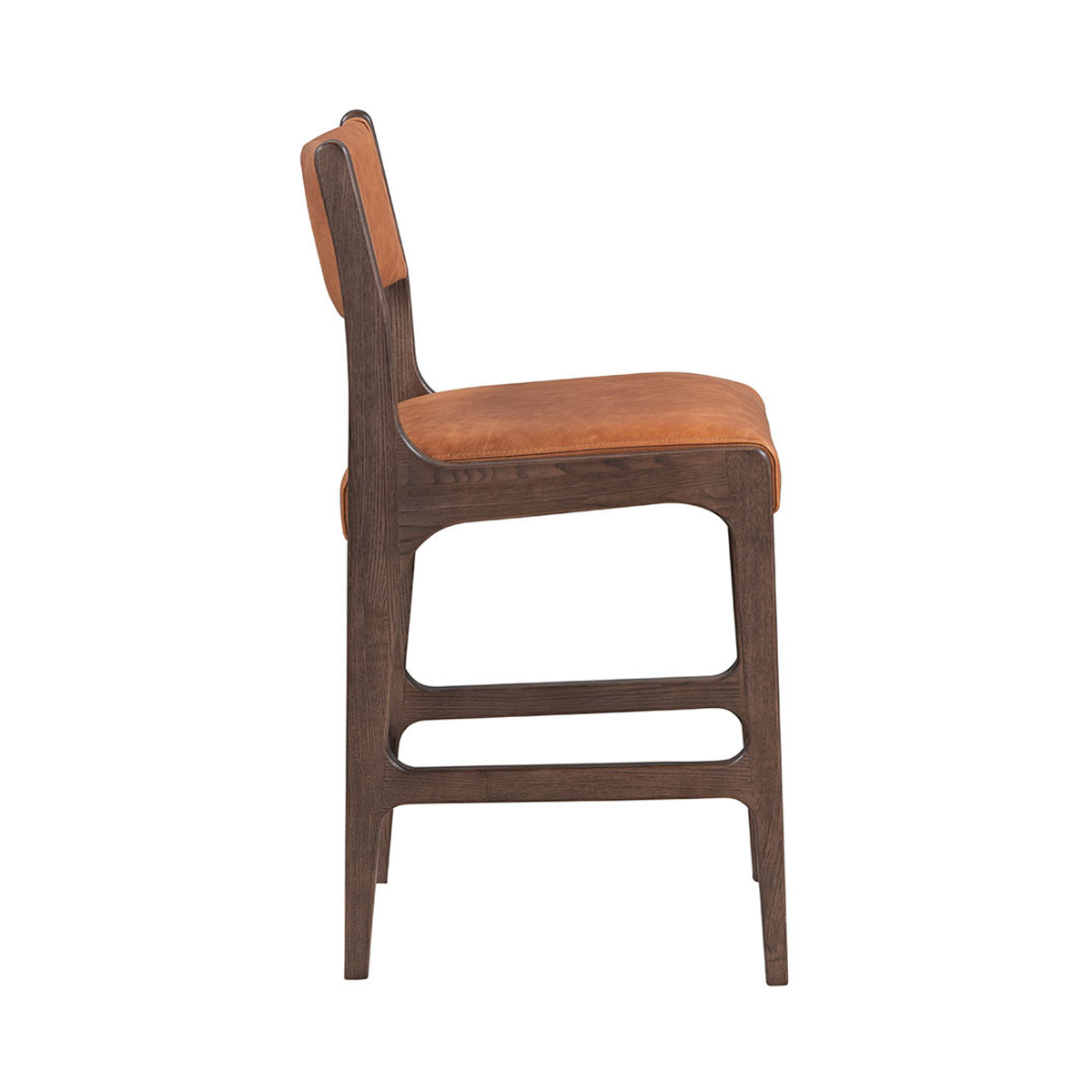 Wayne Leather Counter Stool - Autumn Brown