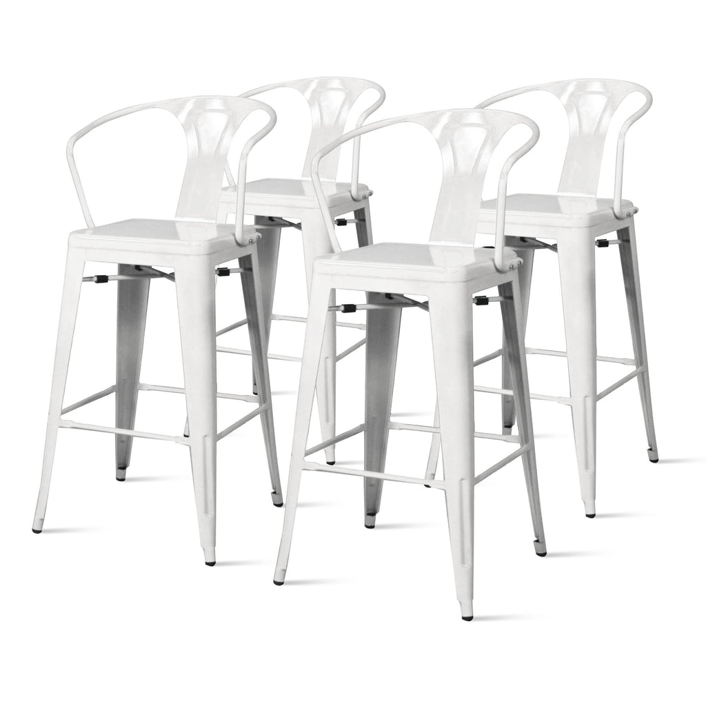 Metropolis KD Metal Counter Stool - Set of 4