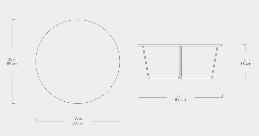 Modern Array Coffee Table: Geometric Base, Circular Top