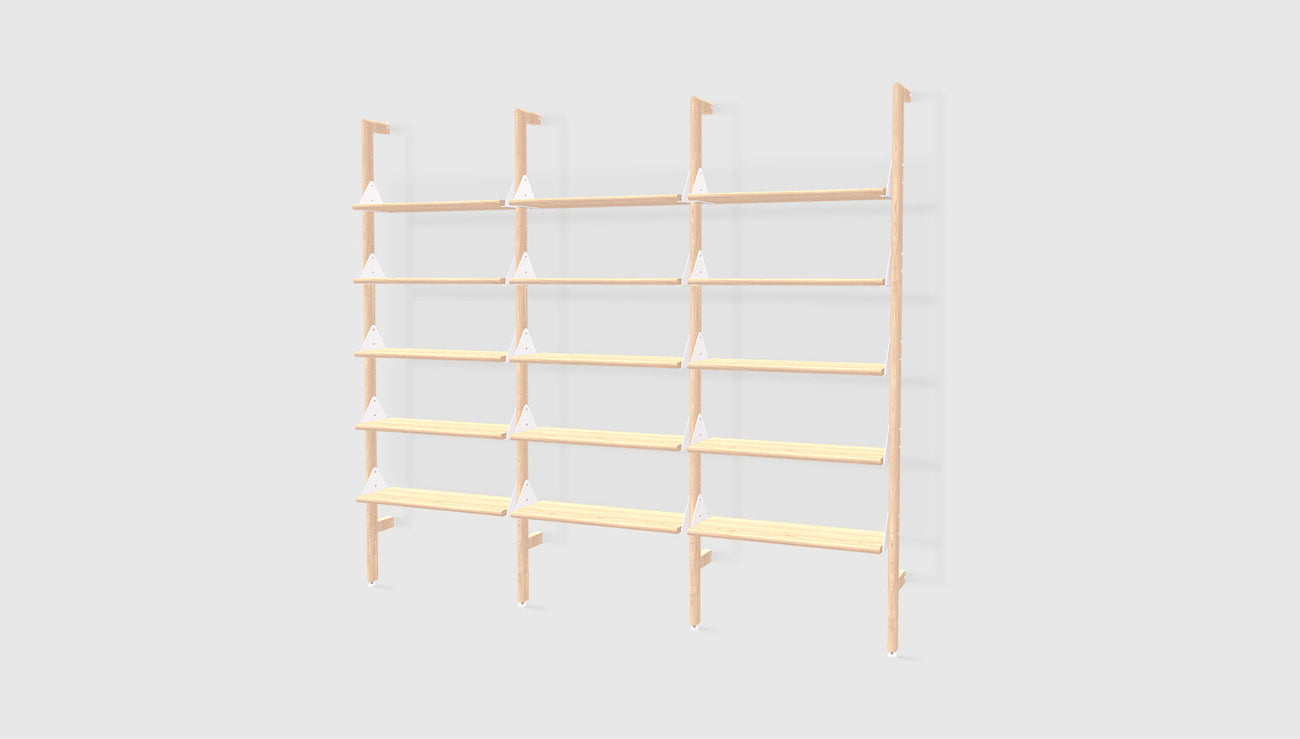 Branch Modular System Solid Ash Uprights Adjustable Shelves