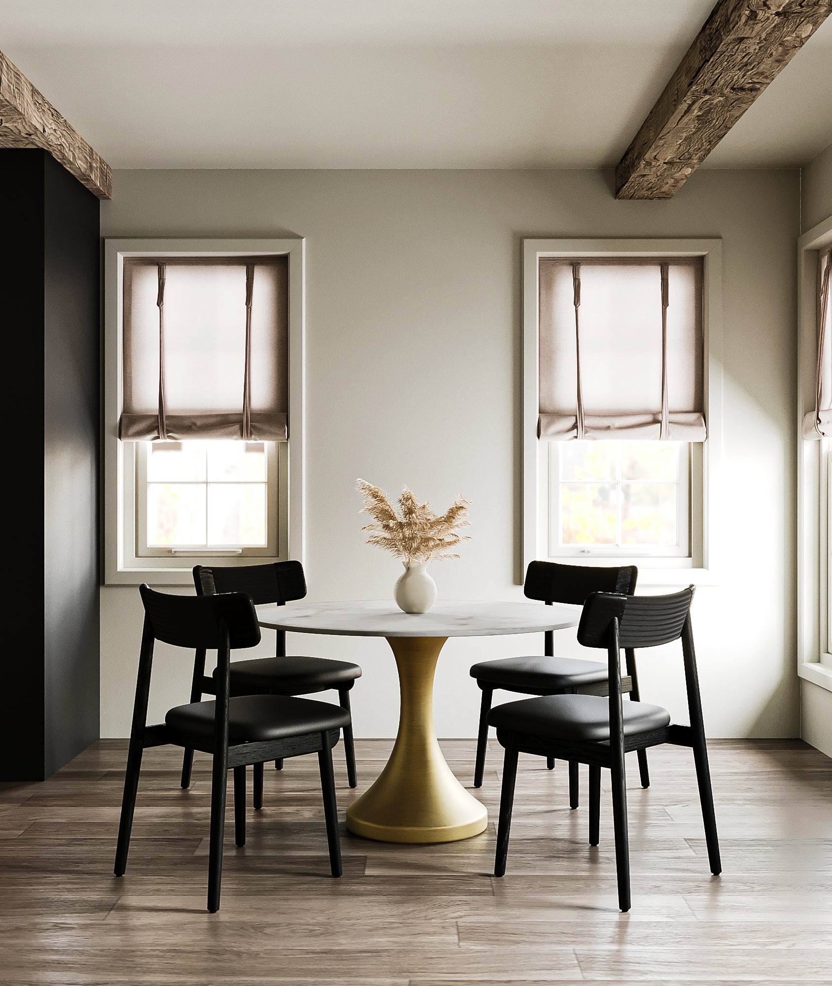 White brass dining table store