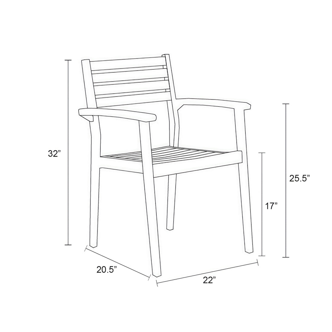 Sylvan Dining Arm Chair