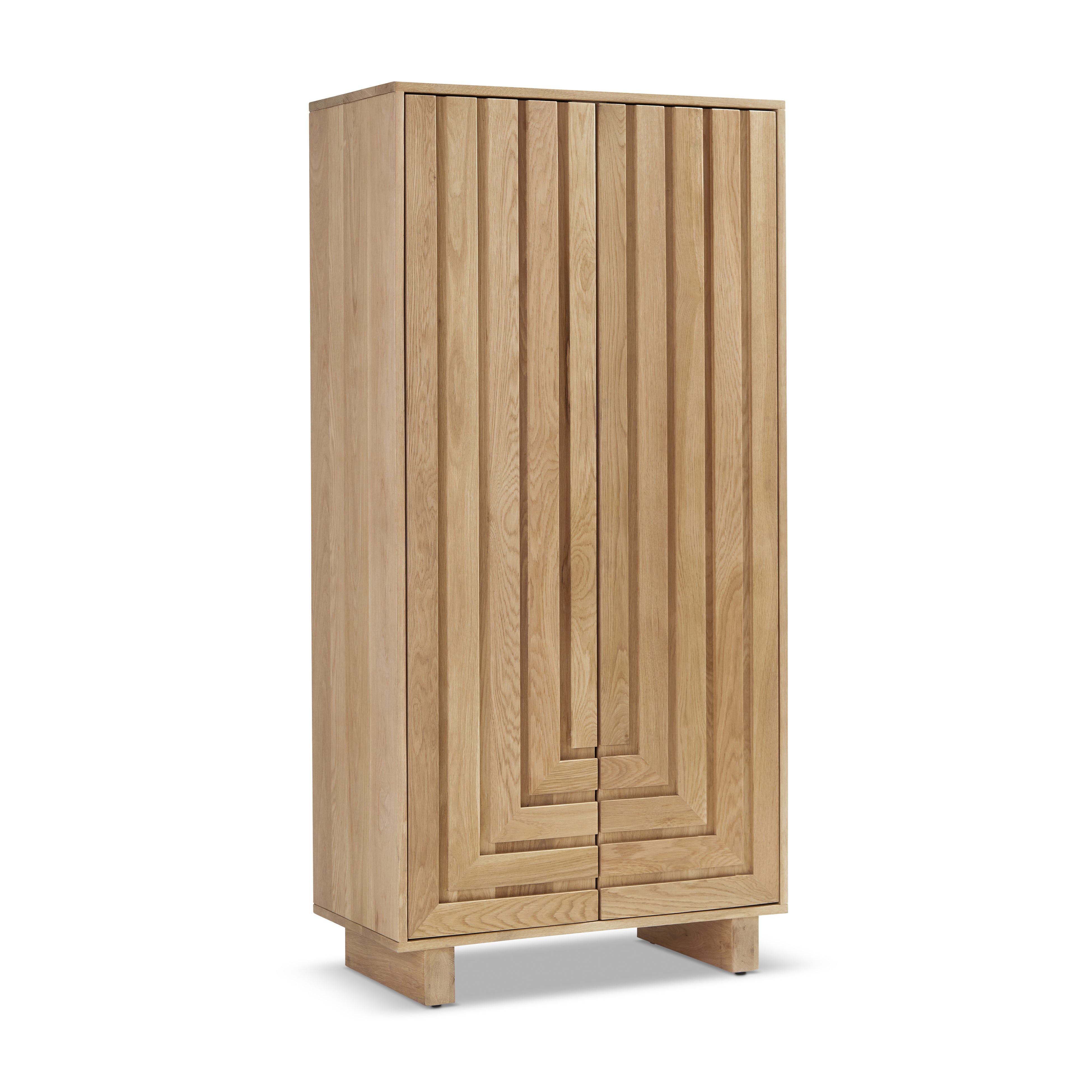 Solid oak tall cupboard store