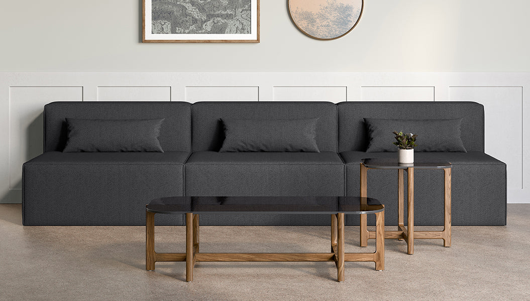 Modular armless sofa store