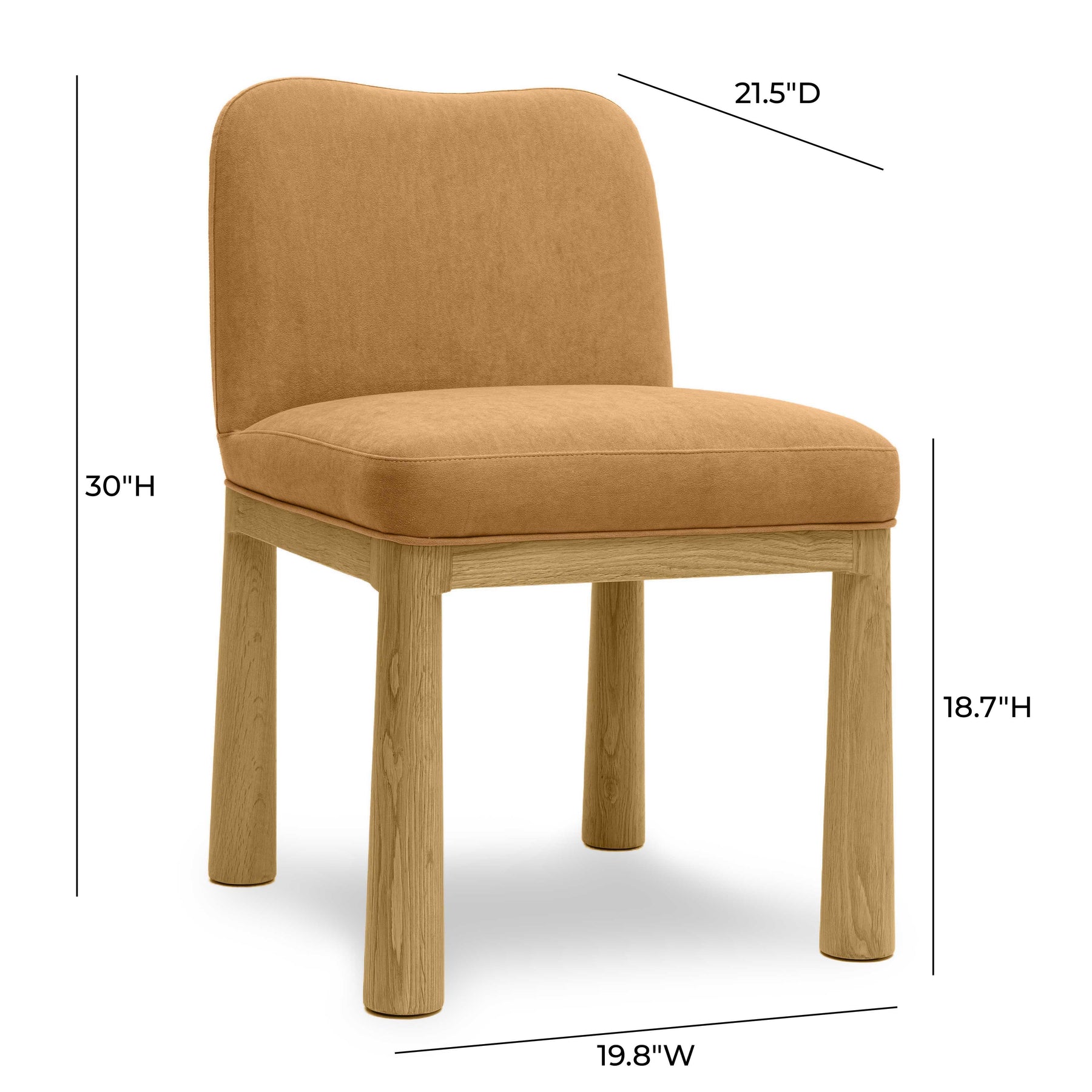 Tiara Velvet Oak Dining Chair
