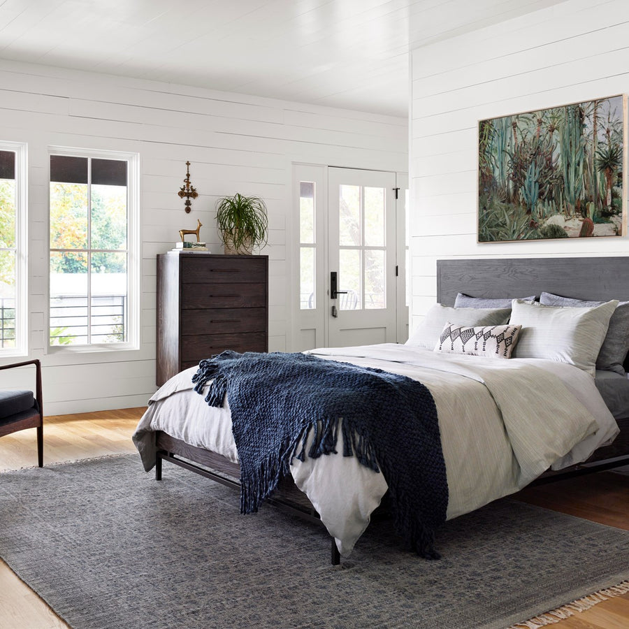 Corin End Table-Bluestone/Powder Black